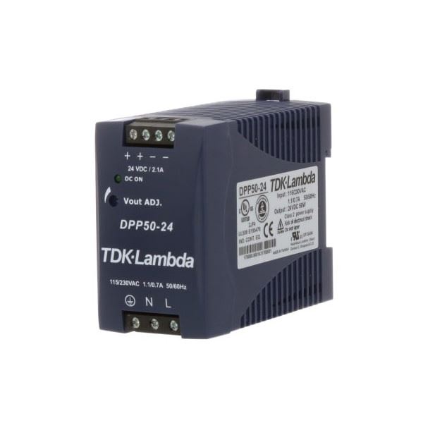 TDK-Lambda DPP50-24 Power Supply DIN Rail Single phase 50W 24Vdc