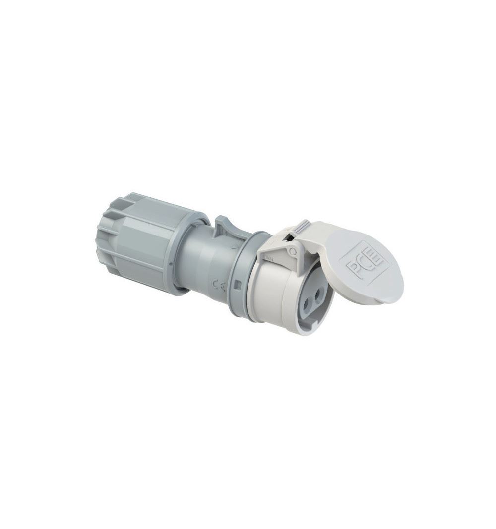 PCE 292-12v Flying socket 32A 2P 42V 12h IP44 TWIST